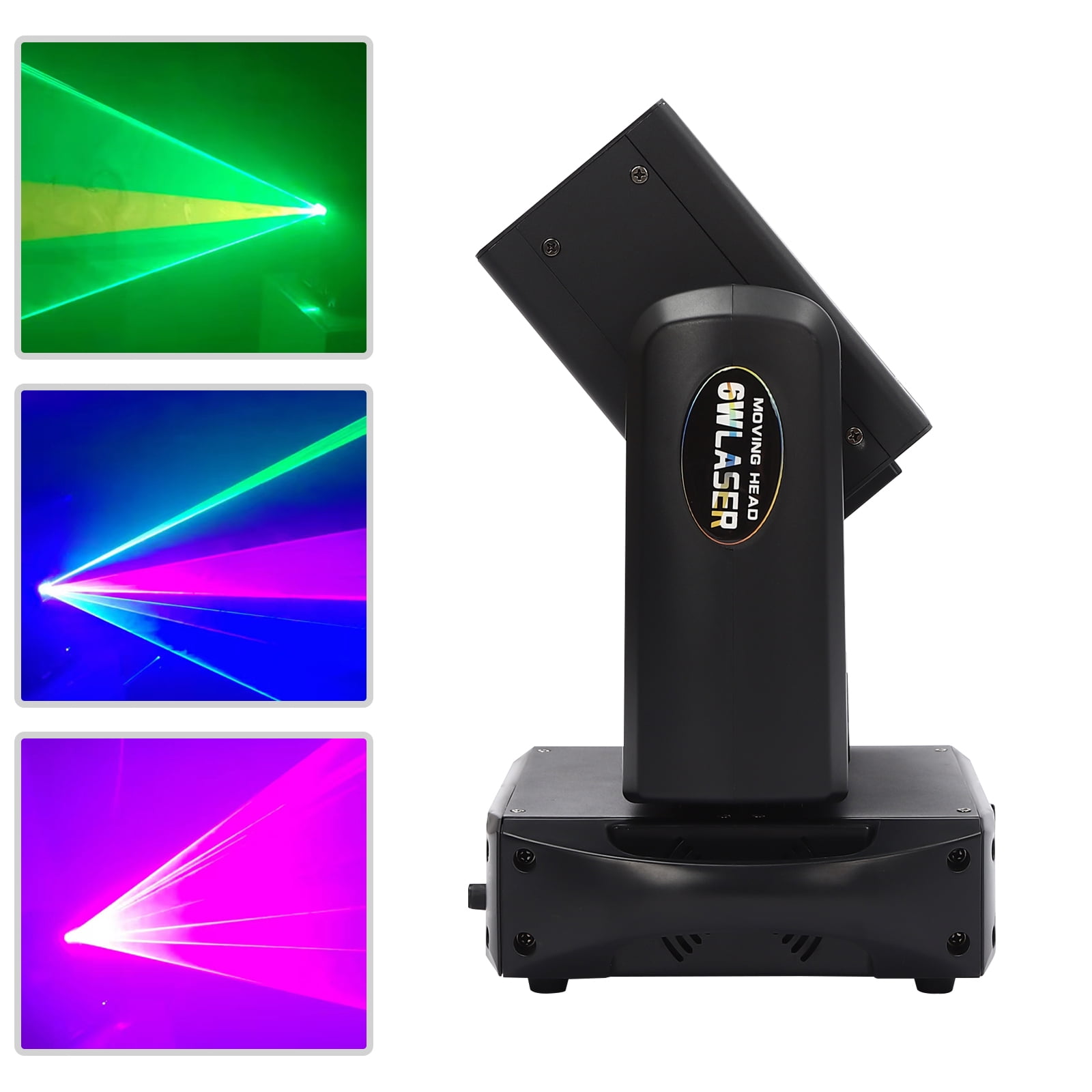 Toolven Moving Head LED Light with Laser Effect, 180° Horizontal and ...