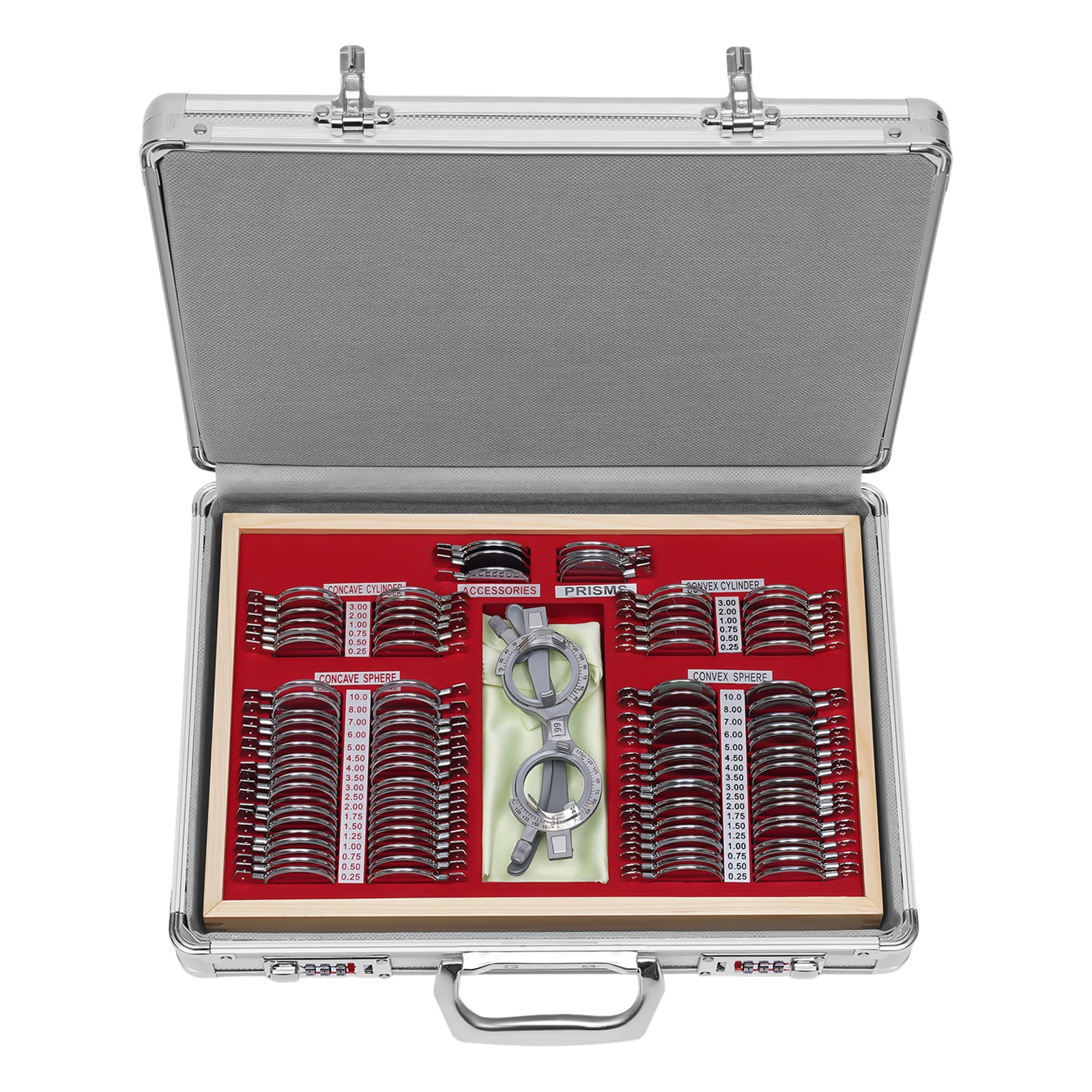 Toolven Optometry Optical Trial Lens Set Test Metal Trial Frame Set w ...