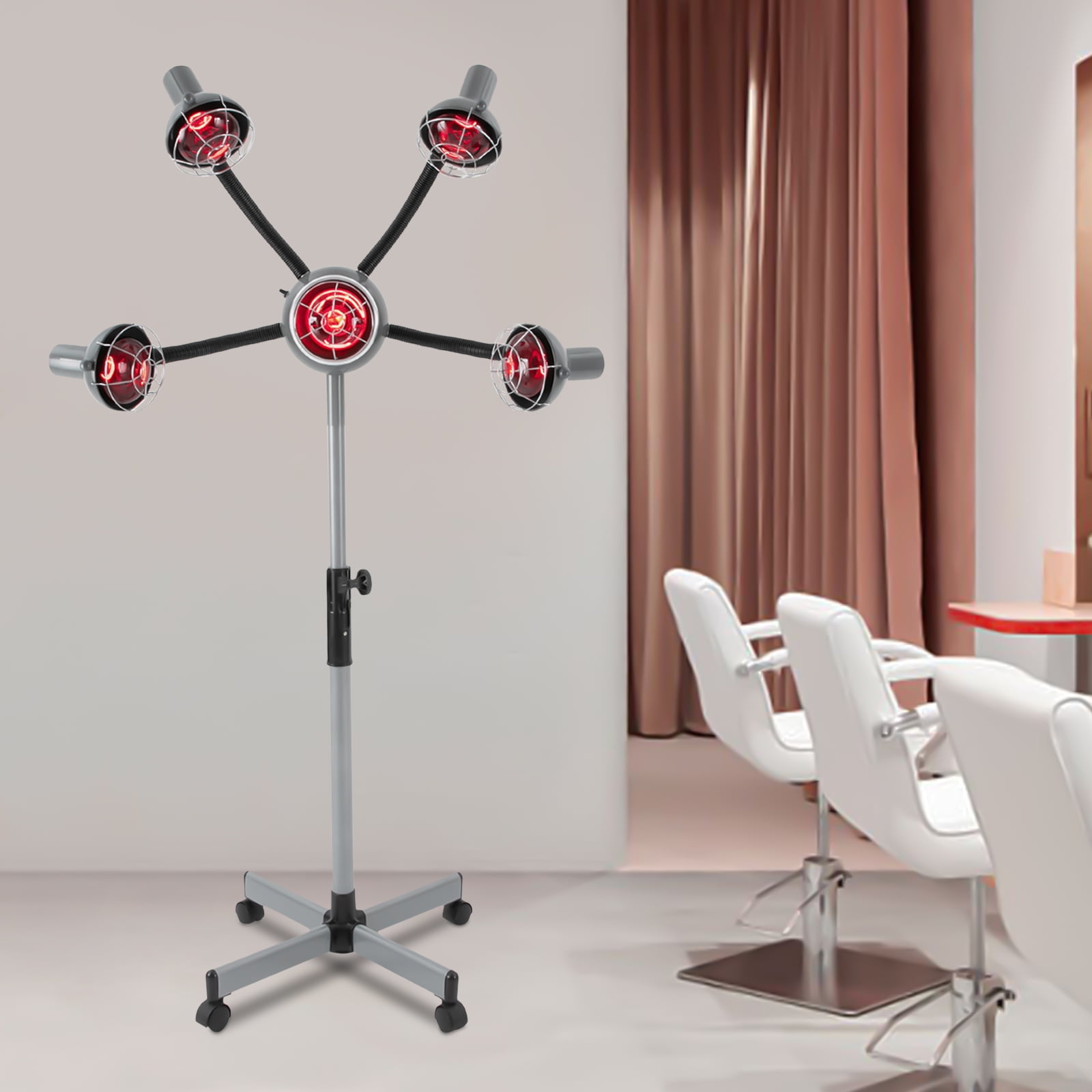 Toolven Perm Machine with Adjustable Height, 750W Infrared Heat Lamps ...