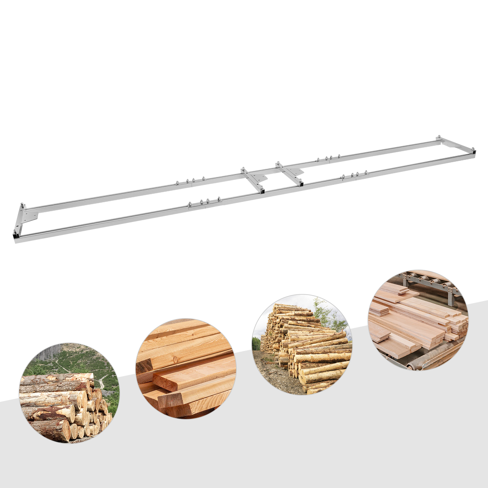 Toolven Portable Chainsaw Milling Guide with 106.3 Inch Aluminum Rail ...