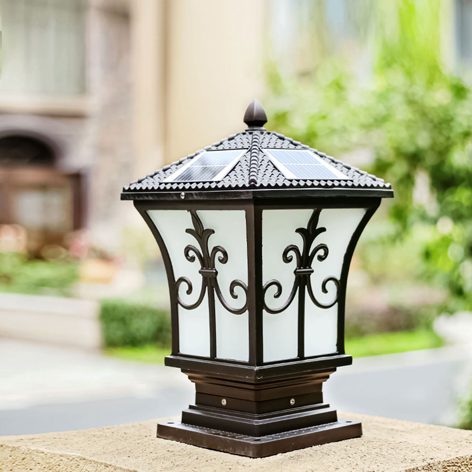 Toolven Post Lights Outdoor, Waterproof Lamp with Dual Power Options ...