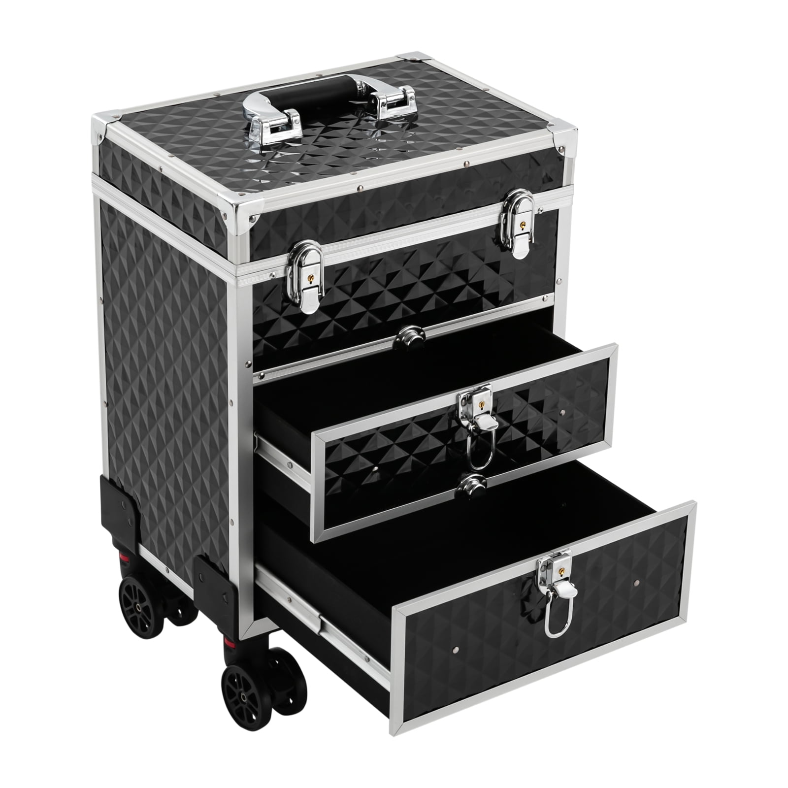 Toolven Professional Makeup Train Case, Large Capacity, 66 lbs Load ...