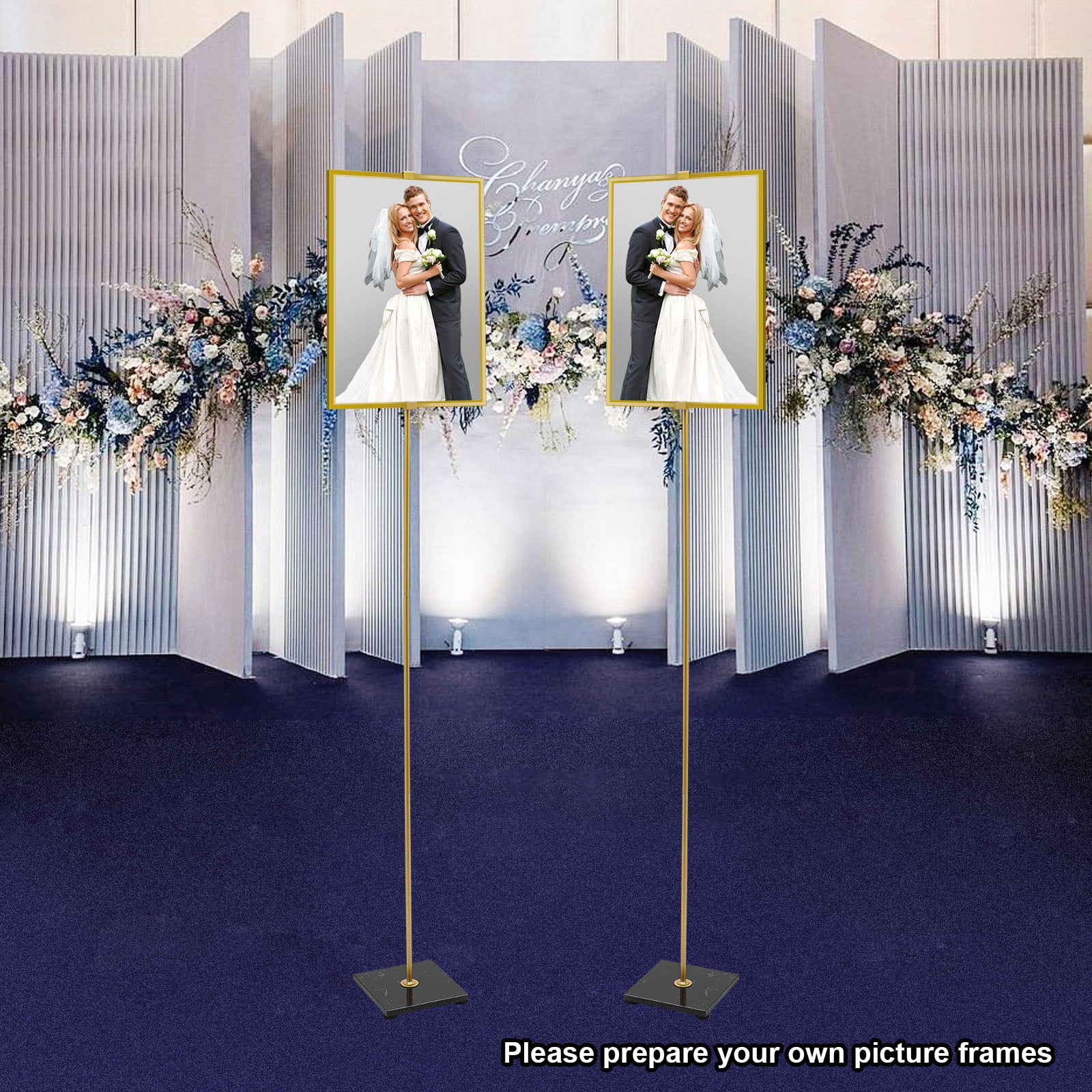 Toolven Roadway Wedding Stand with Adjustable Height, Marble Base, High ...
