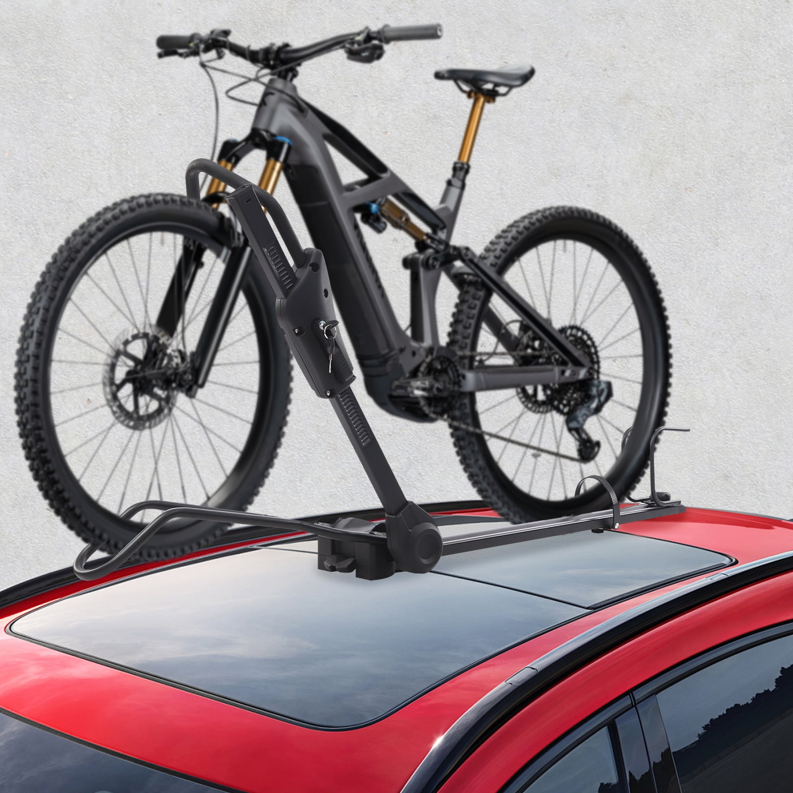 Toolven Roof-Mounted Bike Car Carrier Rack, High Safety with Double ...