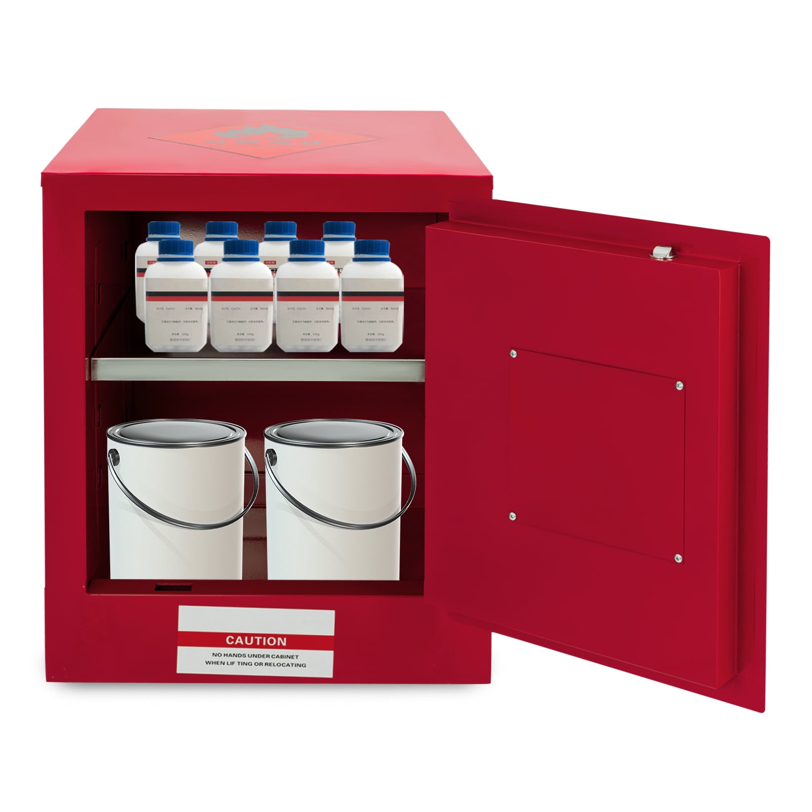 Toolven Safety Cabinet, Double-Layer Cold-Rolled Steel with Three-Point ...