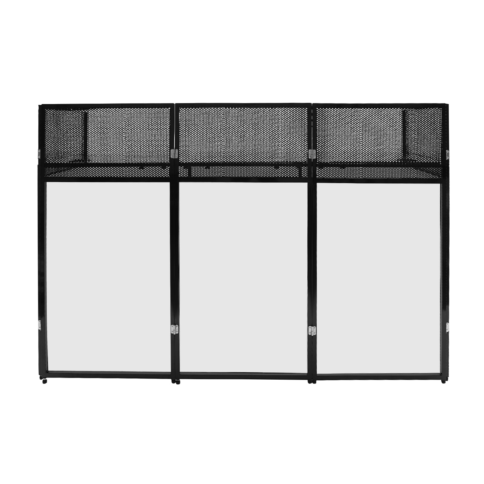 Toolven Sturdy DJ Booth Table with Black and White Scrims, Adjustable ...