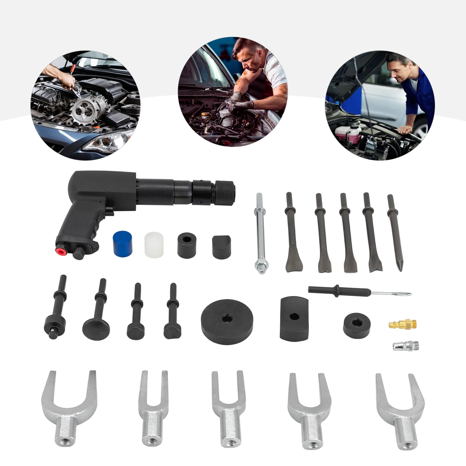 Toolven Vibration Impact Pneumatic Hammer Chisel Screw Loosener Tool ...