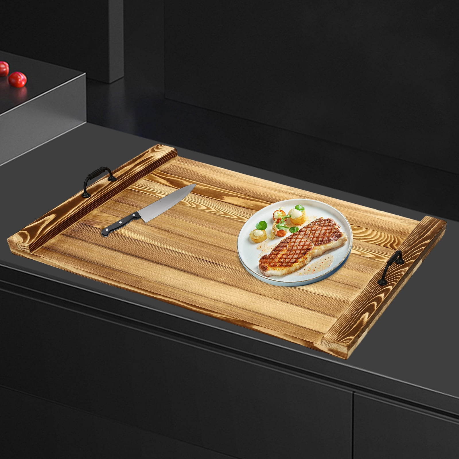 Toolven Wooden Stove Top Cover, 30”x22” Pine Wood Counter Protector ...