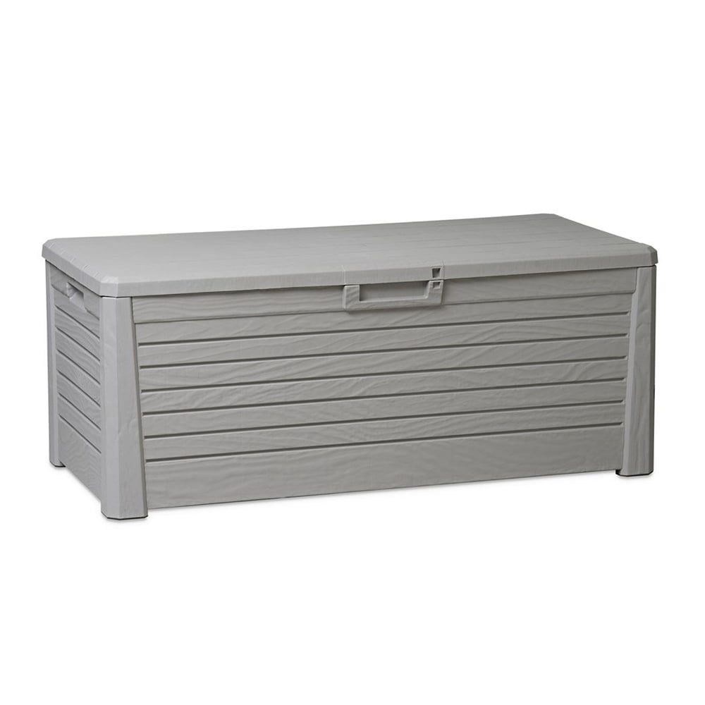 Toomax 145 Gallon Waterproof Deck Storage Box, Outdoor Patio Bench for ...