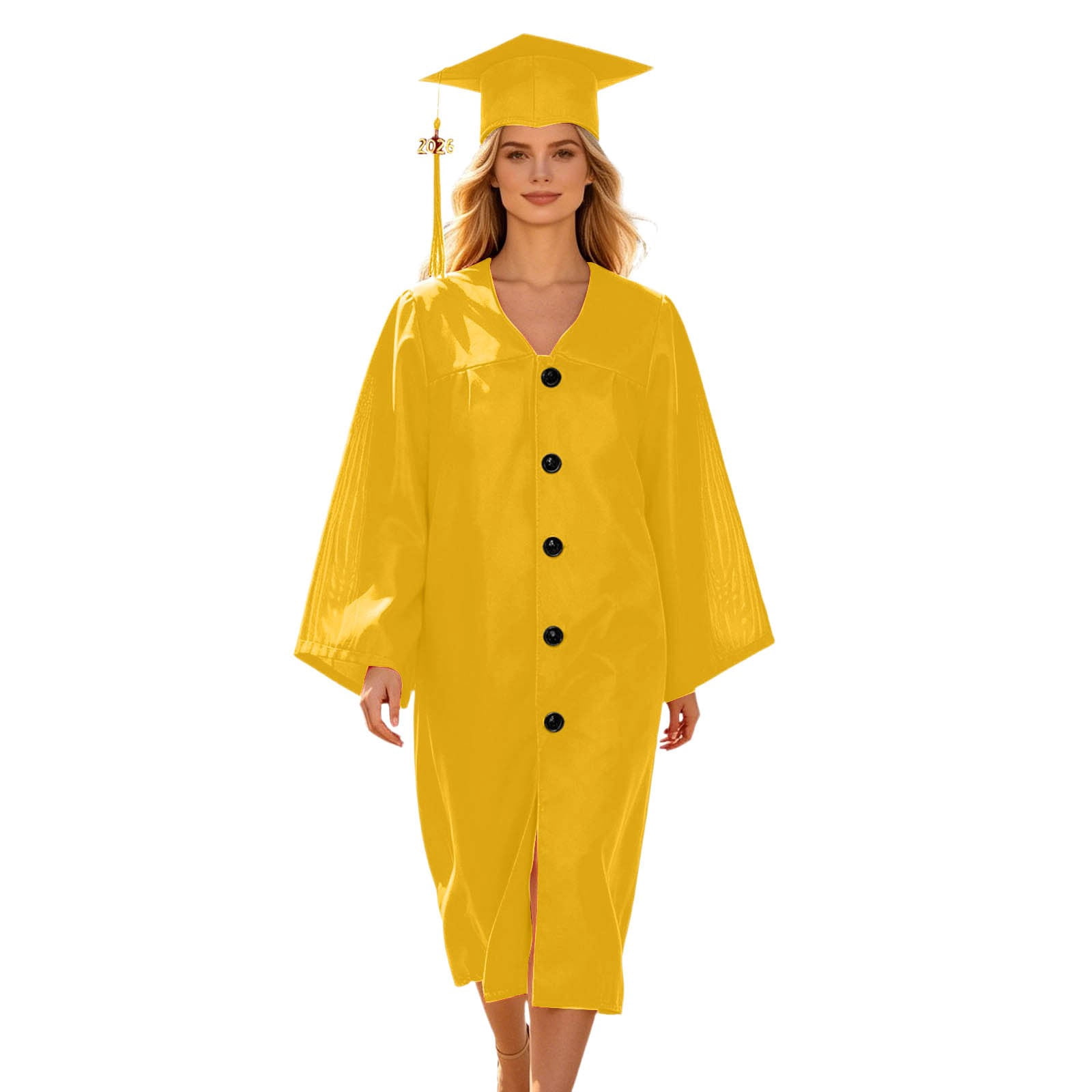 Toome Adult Graduation Gown and Cap Set, Unisex Bachelor Commencement ...