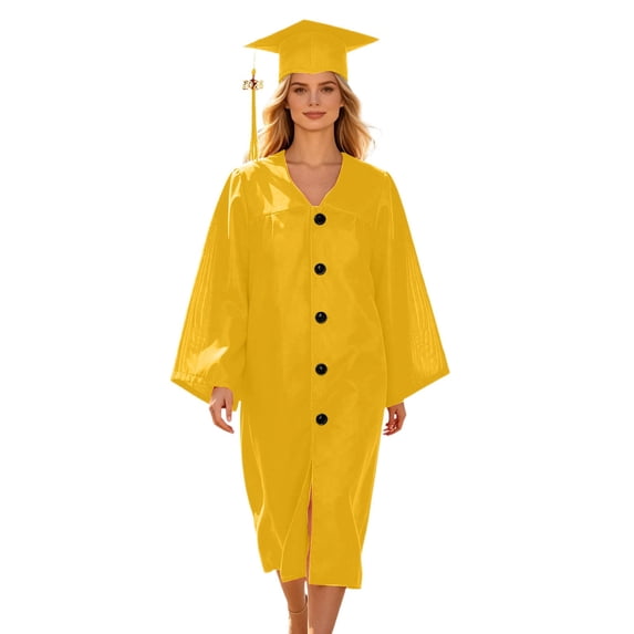 Toome Adult Graduation Gown and Cap Set, Unisex Bachelor Commencement ...
