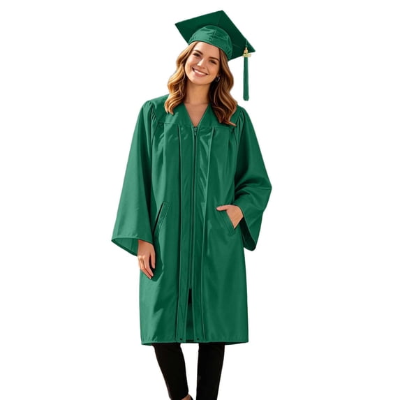 Toome Plus Size Doctoral Graduation Gown and Cap Set, XS-4XL Academic ...
