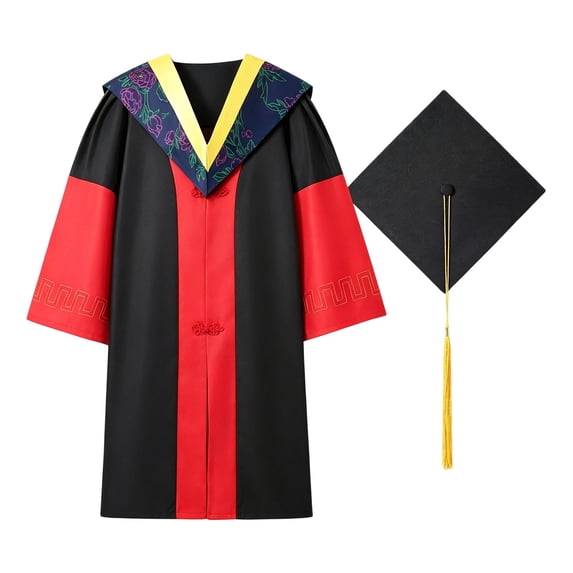 Toome Professional Doctoral Graduation Gown and Cap Set, Academic ...