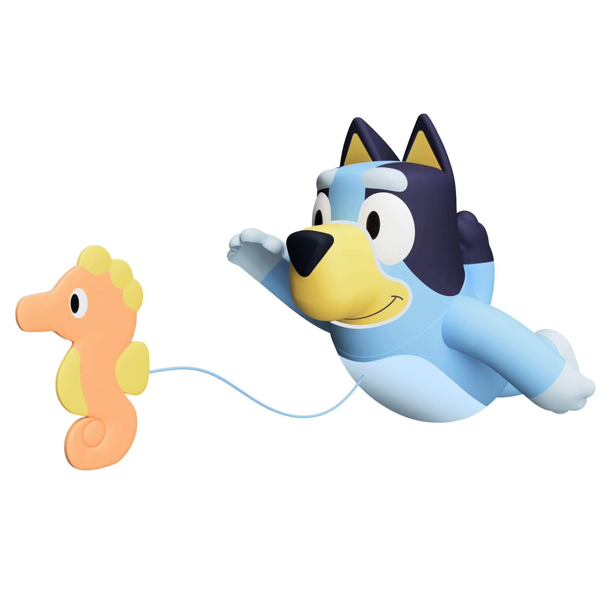 Toomies Bluey Swimming Bath Toy - Bluey Toys Includes Attached Seahorse ...