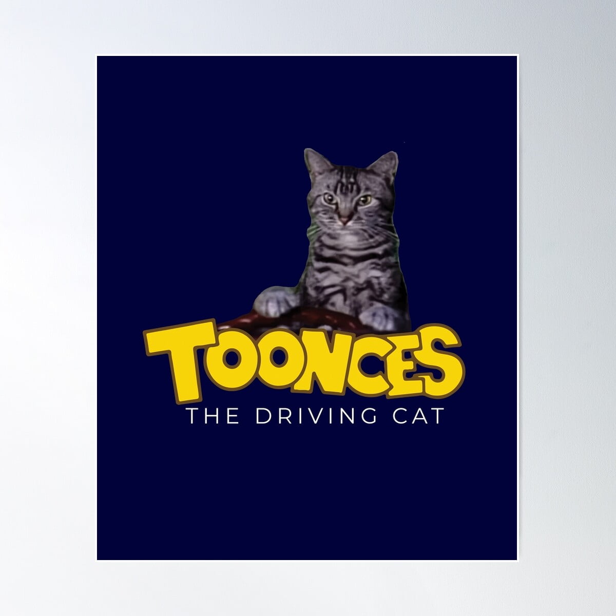 Toonces The Driving Cat Poster Wall Art, Modern Wall Decor For Living ...