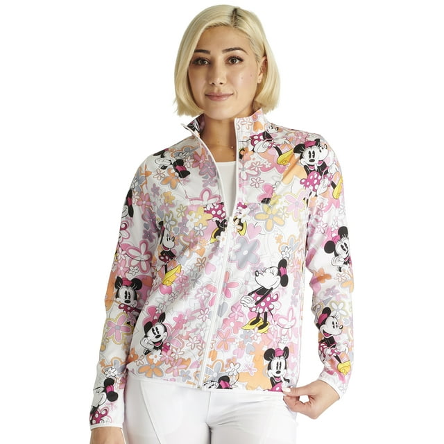Tooniforms Scrubs Jacket For Women Packable Print TF320 - Walmart.com