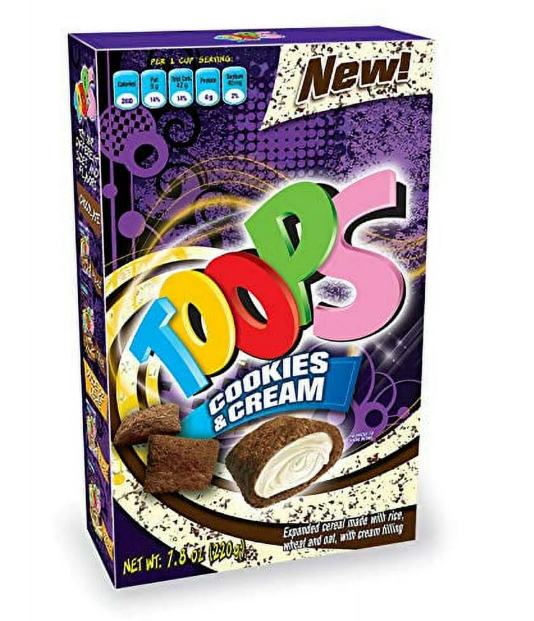 Toops Cookies and Cream Cereal Snack Crunch Candy from Venezuela ...