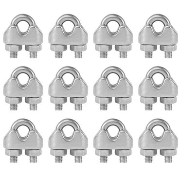 Eease wire rope clamp clip 100pcs Wire Rope and Cable Aluminum Crimping ...