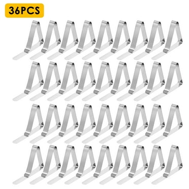 16 Pack Stainless Steel Tablecloth Clips Black Picnic Tablecloth Clips ...