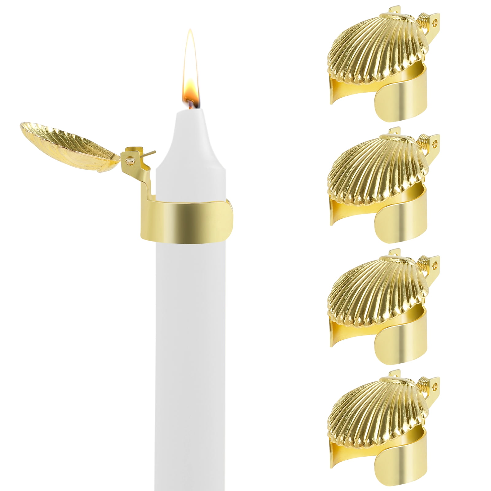 Toorise 4 Pcs Candle Snuffer Shell Shape Clip On Candle Snuffer Vintage ...