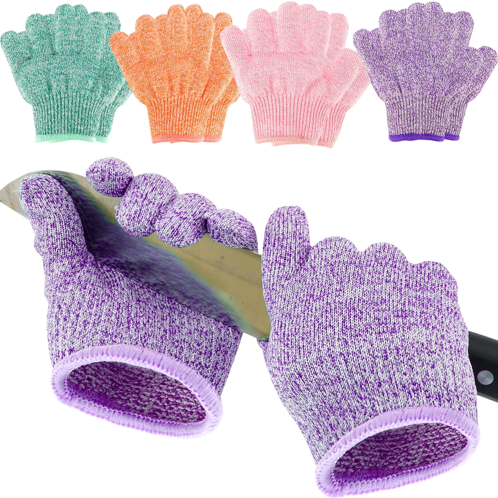 Toorise 4Pc Kids Cut Resistant Gloves Food Grade Level 5 Hand ...