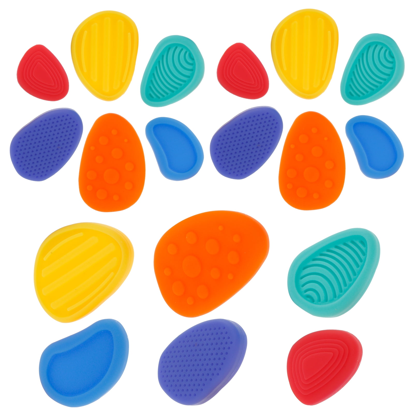 Toorise 6/18Pcs Silicone Sensory Stones Toy for Kids Children Easy to ...