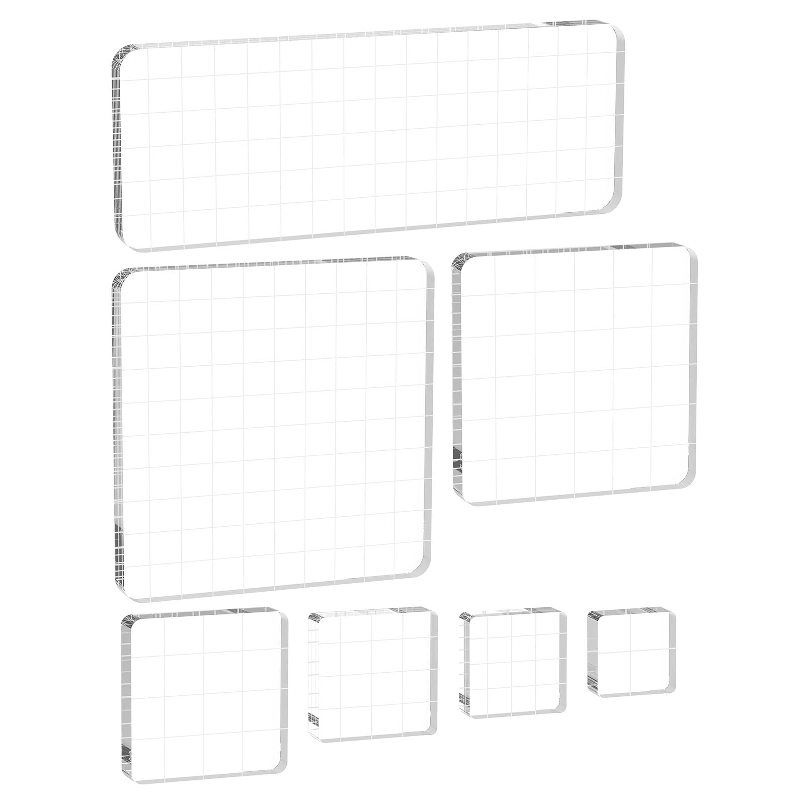 Toorise Acrylic Stamp Blocks Set Reusable Stamping Blocks Tools with ...
