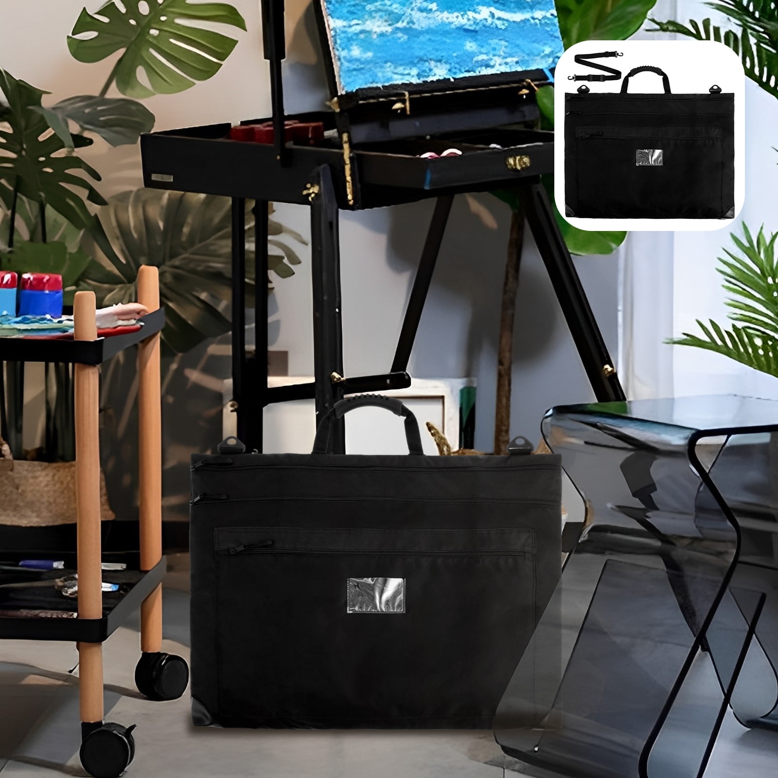 Toorise Art Portfolio Case with Handle and Adjustable Shoulder Strap ...