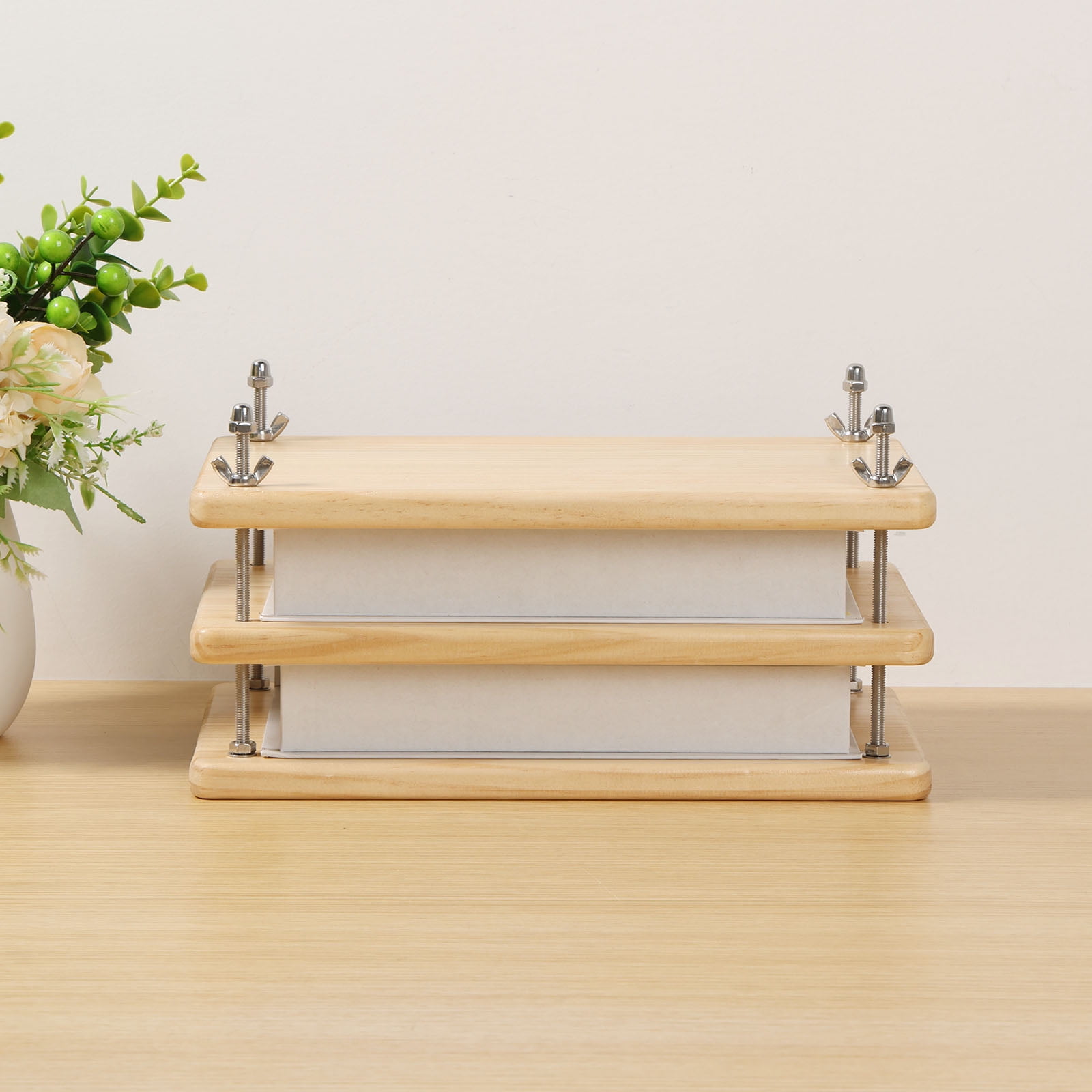 Toorise Book Press Bamboo Wood Book Binding Press Portable Paper Press ...