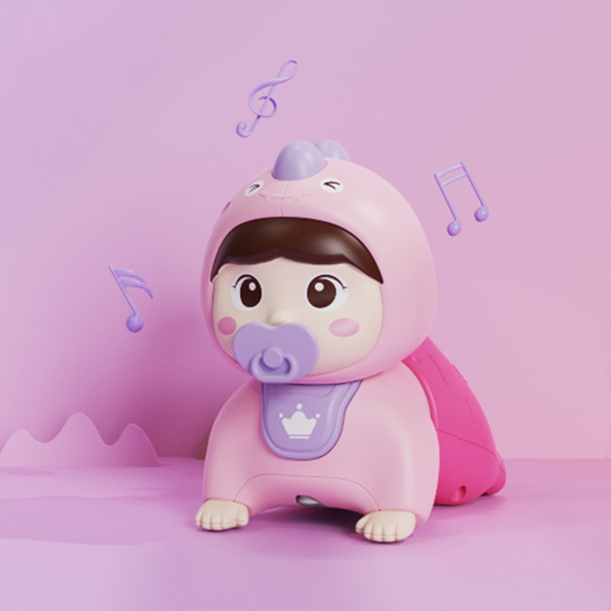 Toorise Crawling Doll with Pacifier Early Educational Crawling ...