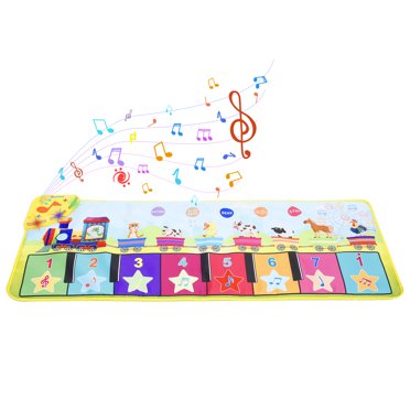 Baby Piano Mat Dinosaur Musical Floor Keyboard Playmat for Kids 1-5 ...