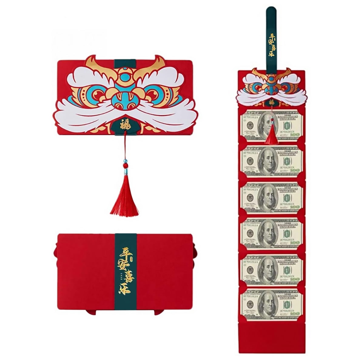 Toorise Folding Red Envelope Creative New Year Lucky Red Packet with ...