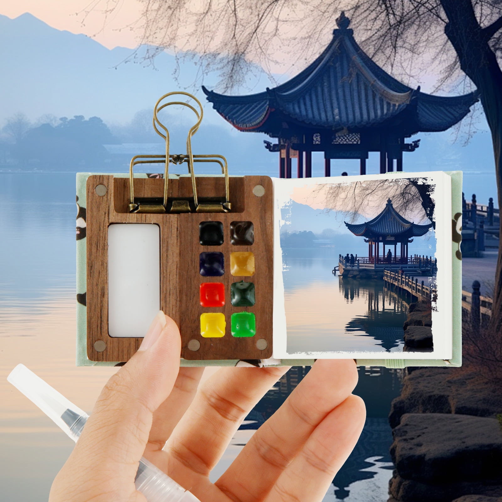 Toorise Mini Watercolor Paint Set Travel Watercolor Set Portable ...