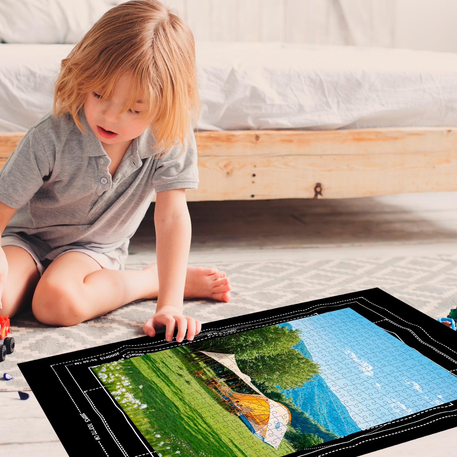 Toorise Piece Puzzle Mat Roll Up Portable Jigsaw Felt Mat Smooth ...