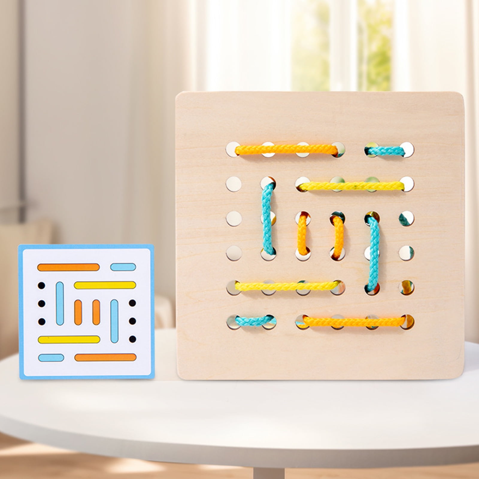 Toorise Race to Lace Wooden Lacing Toy Stress Reliever Treading Toy ...