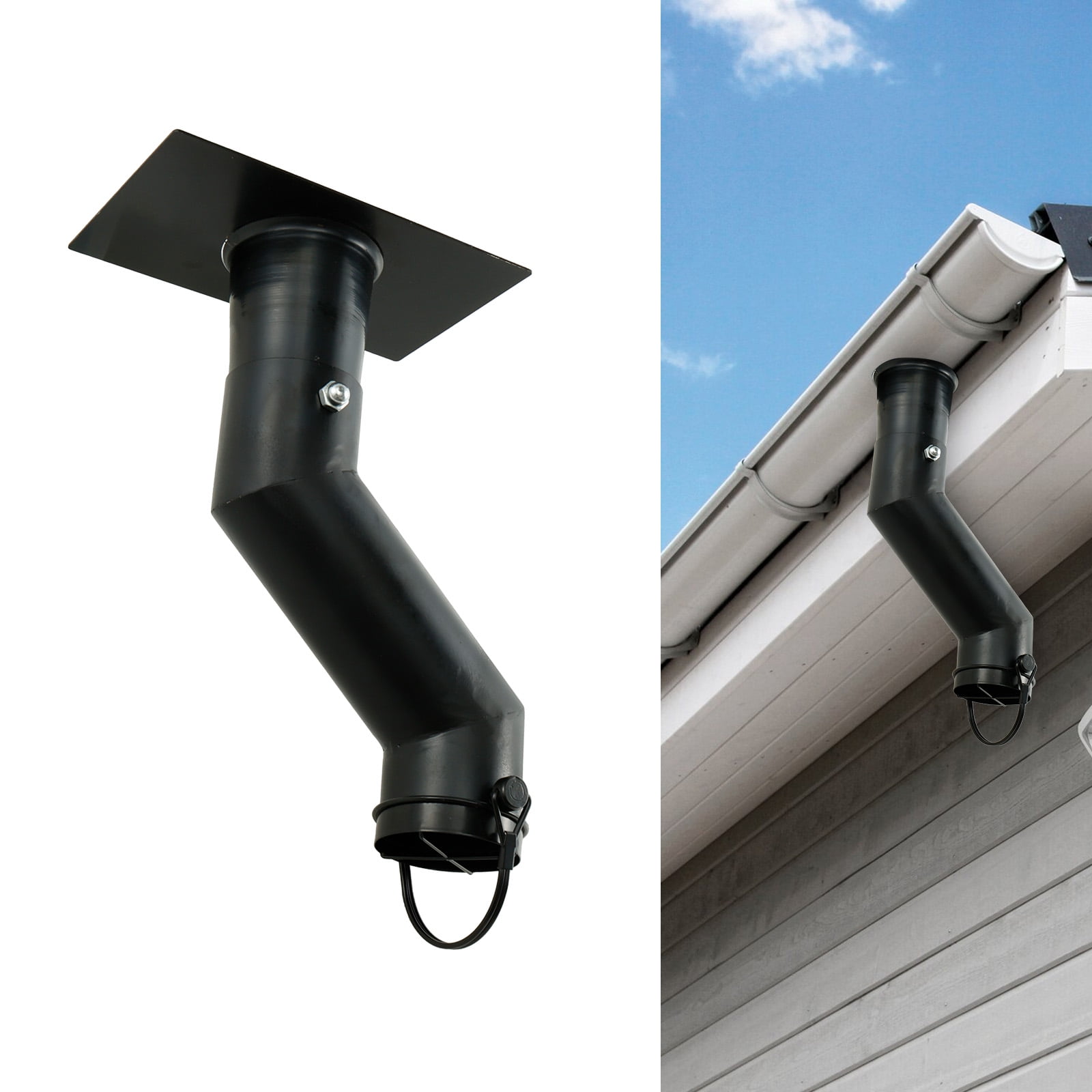 Toorise Rain Chain Gutter Adapter Installation Suit Curved Spout Rain ...