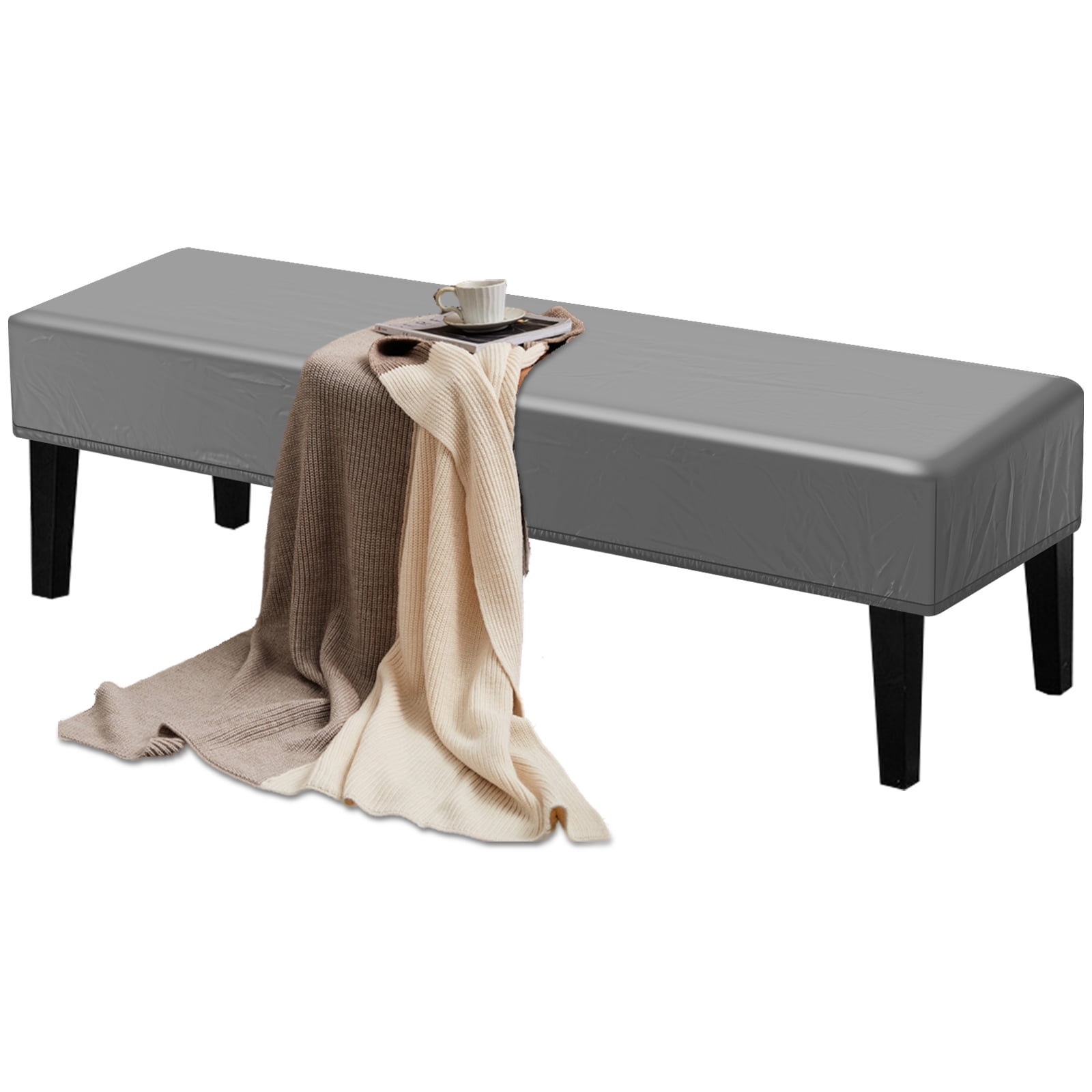 Toorise Stretch Bench Cover PU Dining Bench Cover Elegant Bench ...