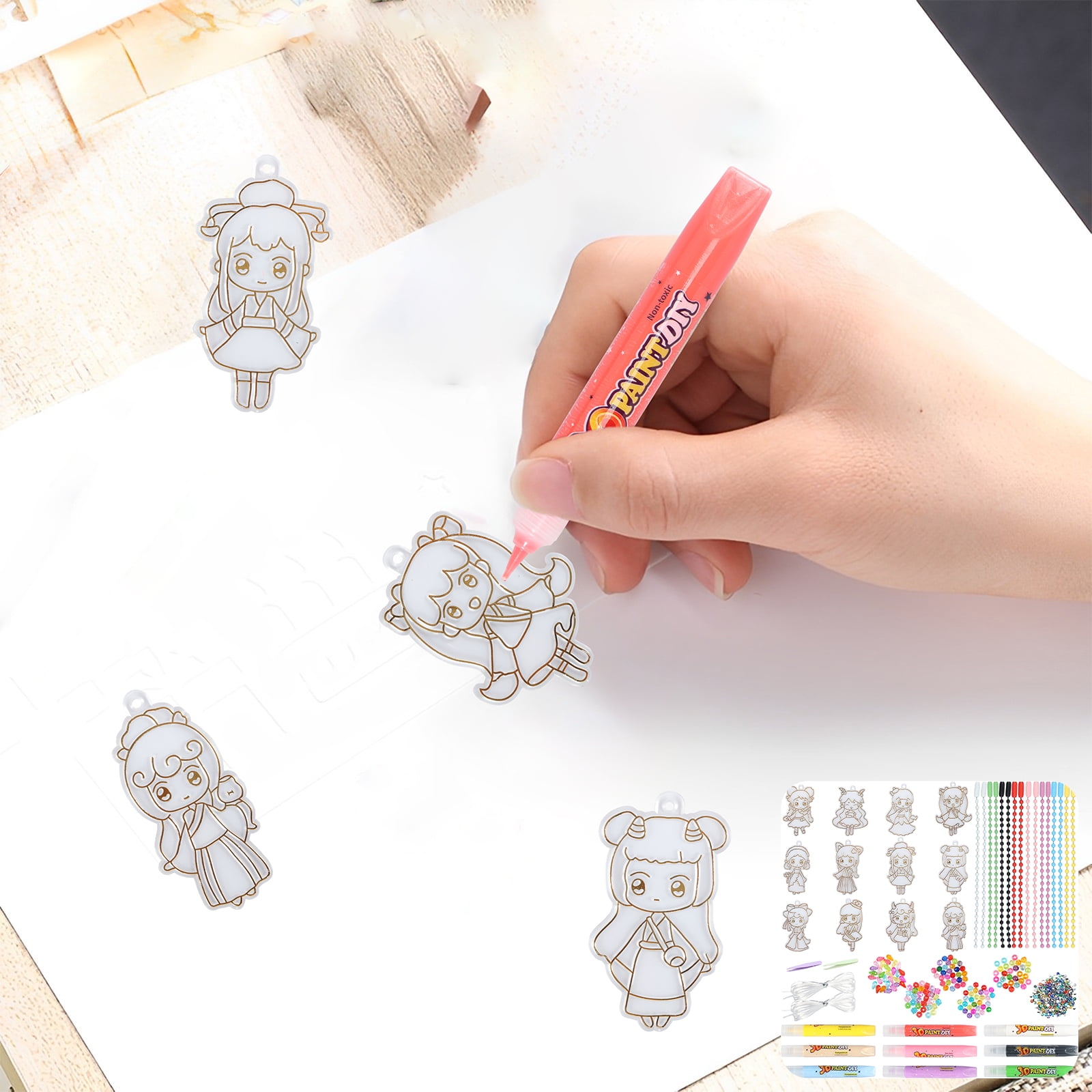 Toorise Window Paint Art Kit Window Art Suncatchers Kit Creative DIY ...