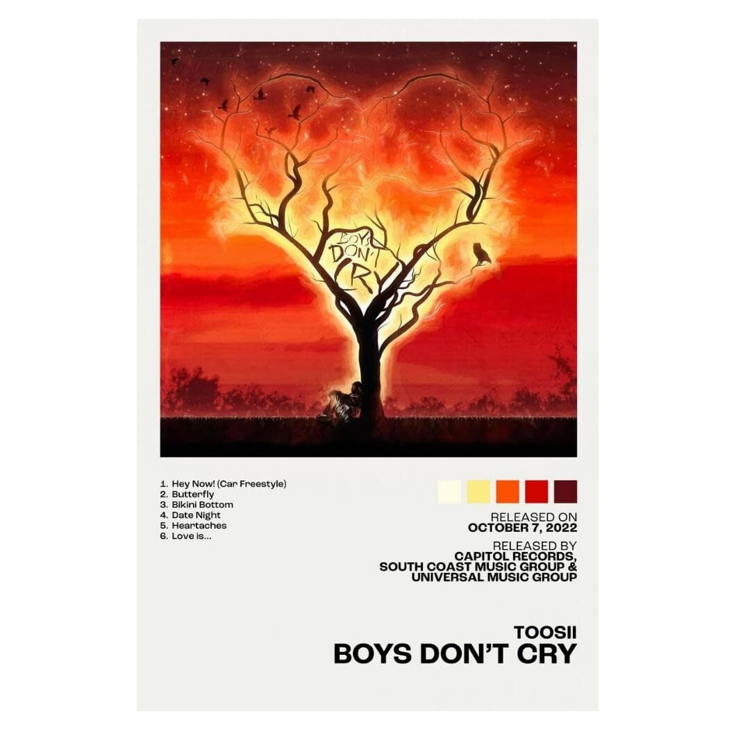 Toosii Boys Don't Cry Album Cover Music Poster Rap Home Decor For ...