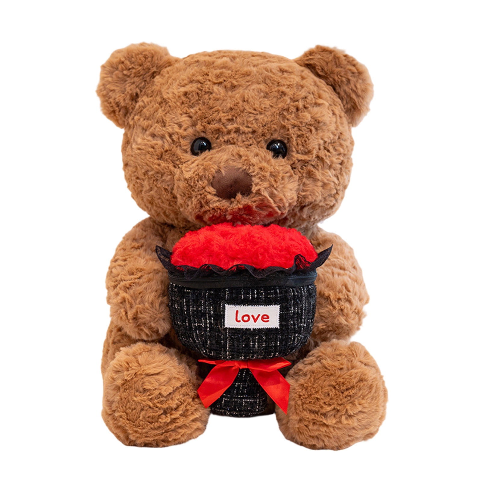 Tootee Valentine's Rose Bear Stuffed Animal - Plush Floral Teddy with ...