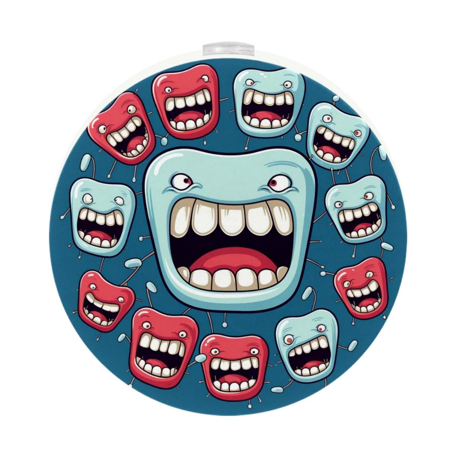 Tooth Bright and Compact LED Round Night Light - Set of 2, Energy ...