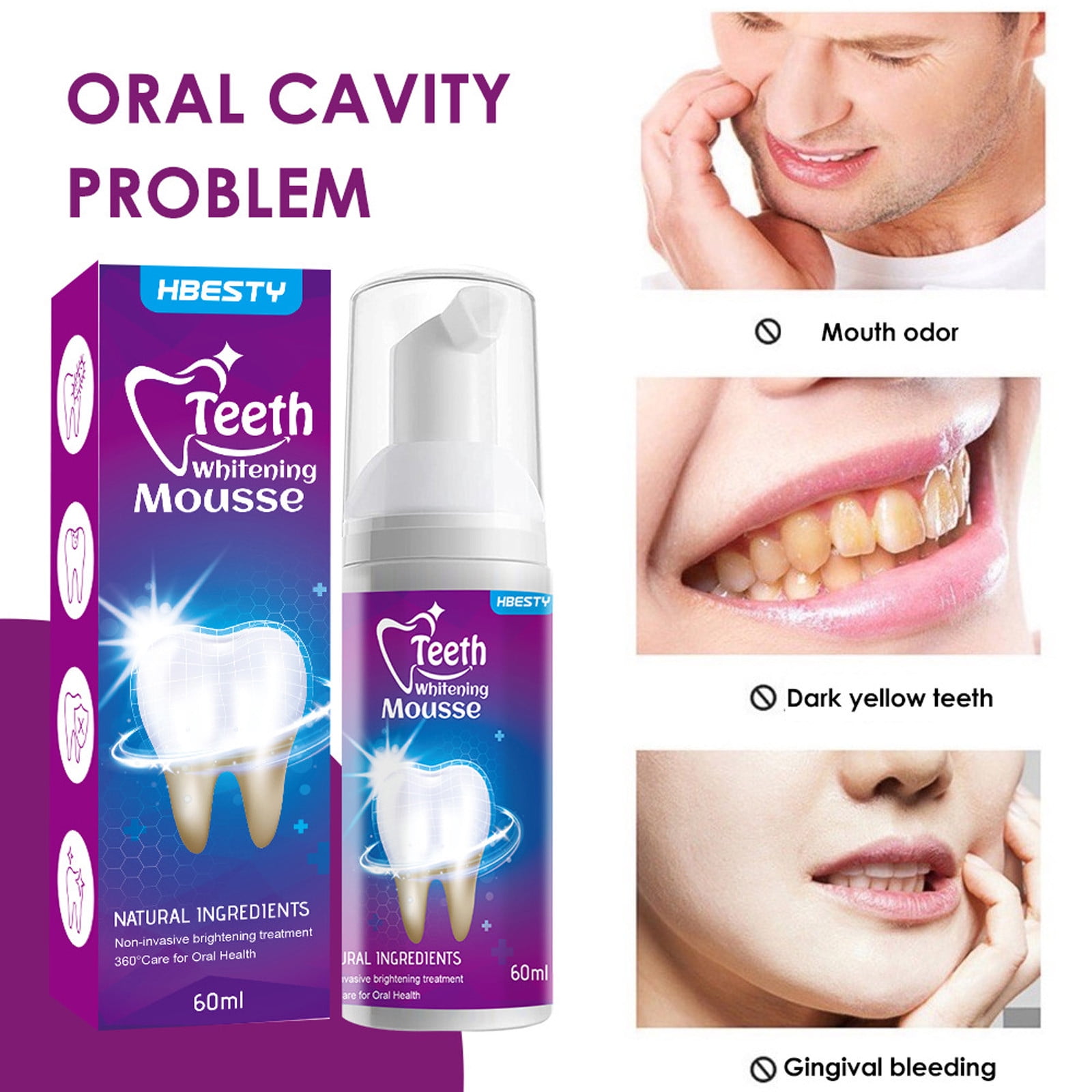 Tooth Brightening & Whitening Toothpaste Refreshes Breath, Eliminates ...