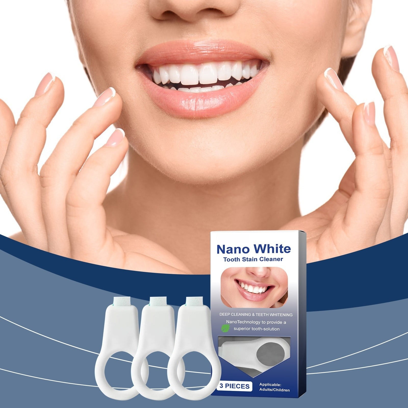 Tooth Care Sponge Cleaning Wipe for Stubborn Tooth Stains and Tooth ...