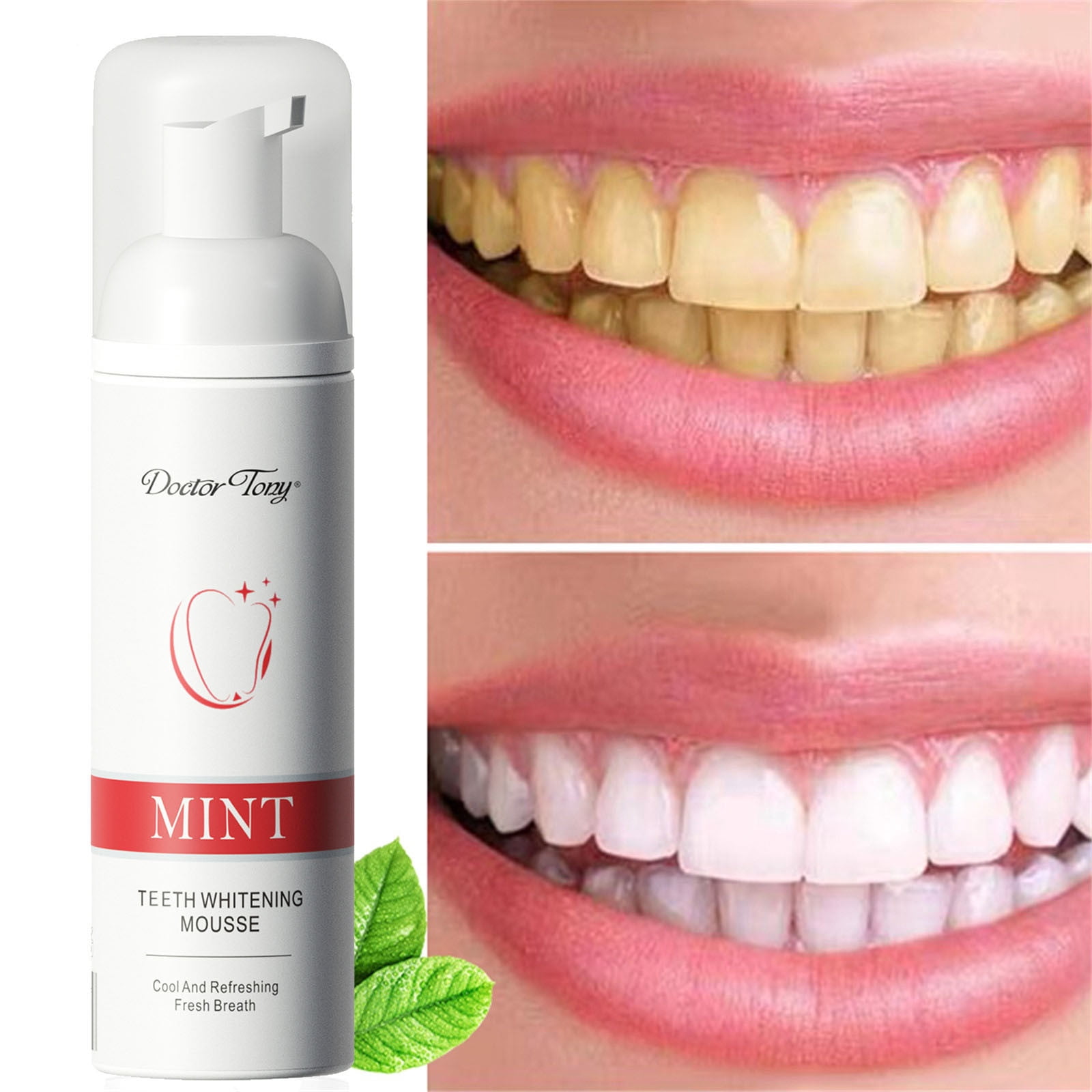 Tooth Cleaning Foam Cleaning Care Fresh Oral Cleaning Care Foam 60ml ...