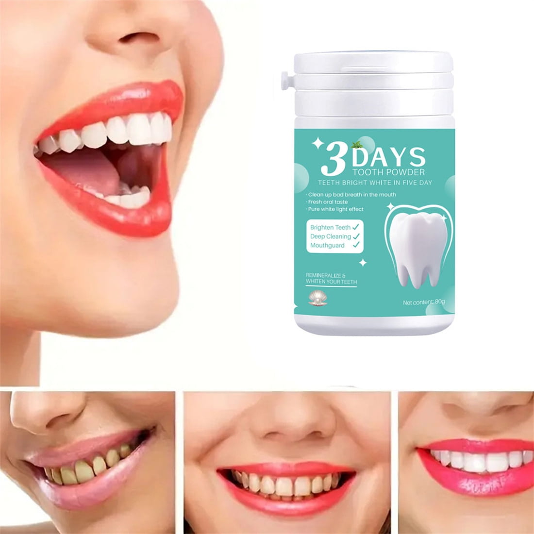 Tooth Cleaning Powder,Tooth Teeth Whitening Powder, Bright Teeth Powder ...