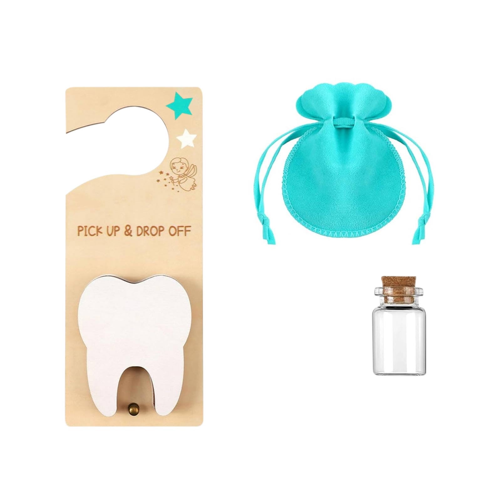 Tooth Fairy Tooth Holder Bag Tooth Fairy Door Hanger with Money Slot ...