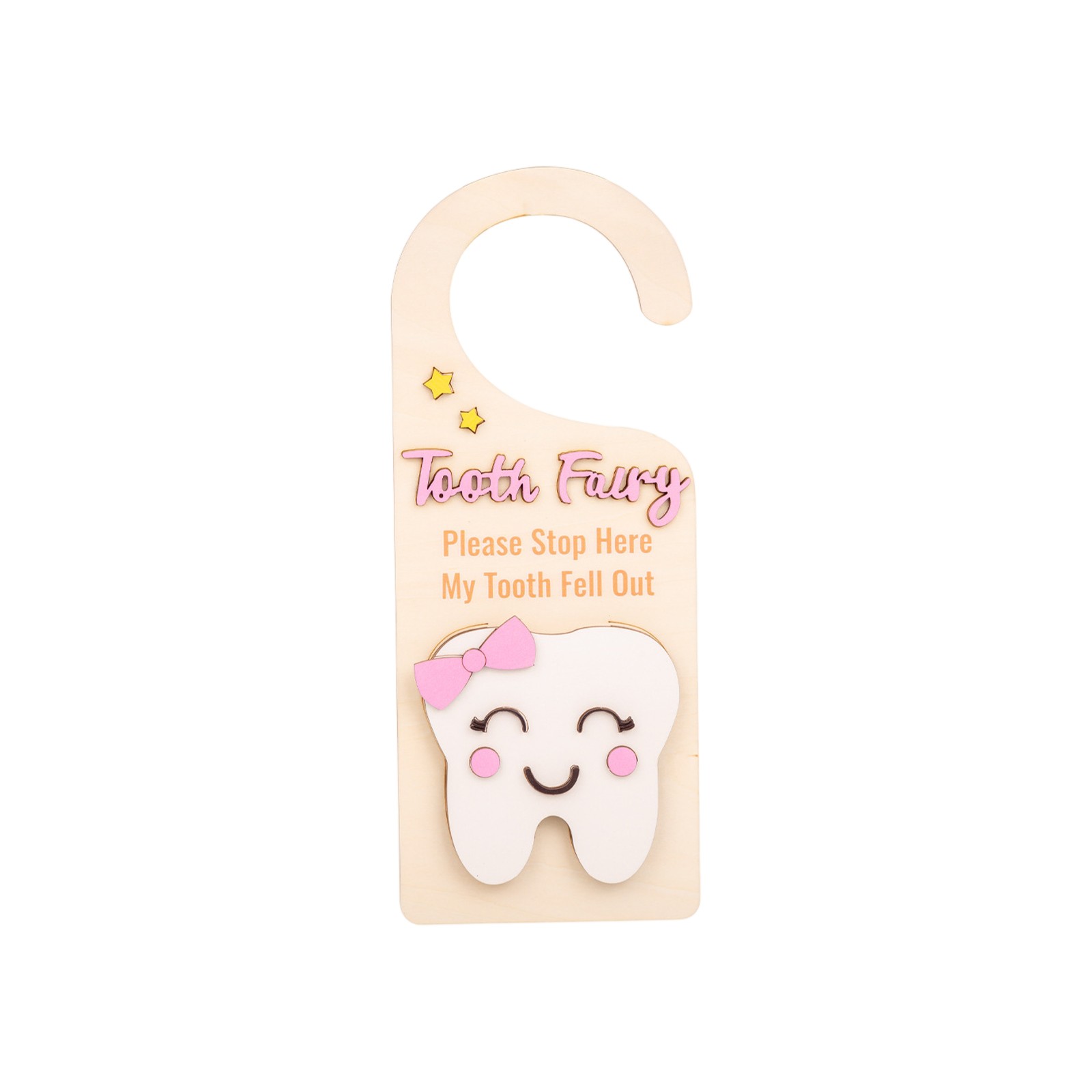 Tooth Fairy Wooden Door Hanger Plaque, Whimsical Decoration for Kids ...