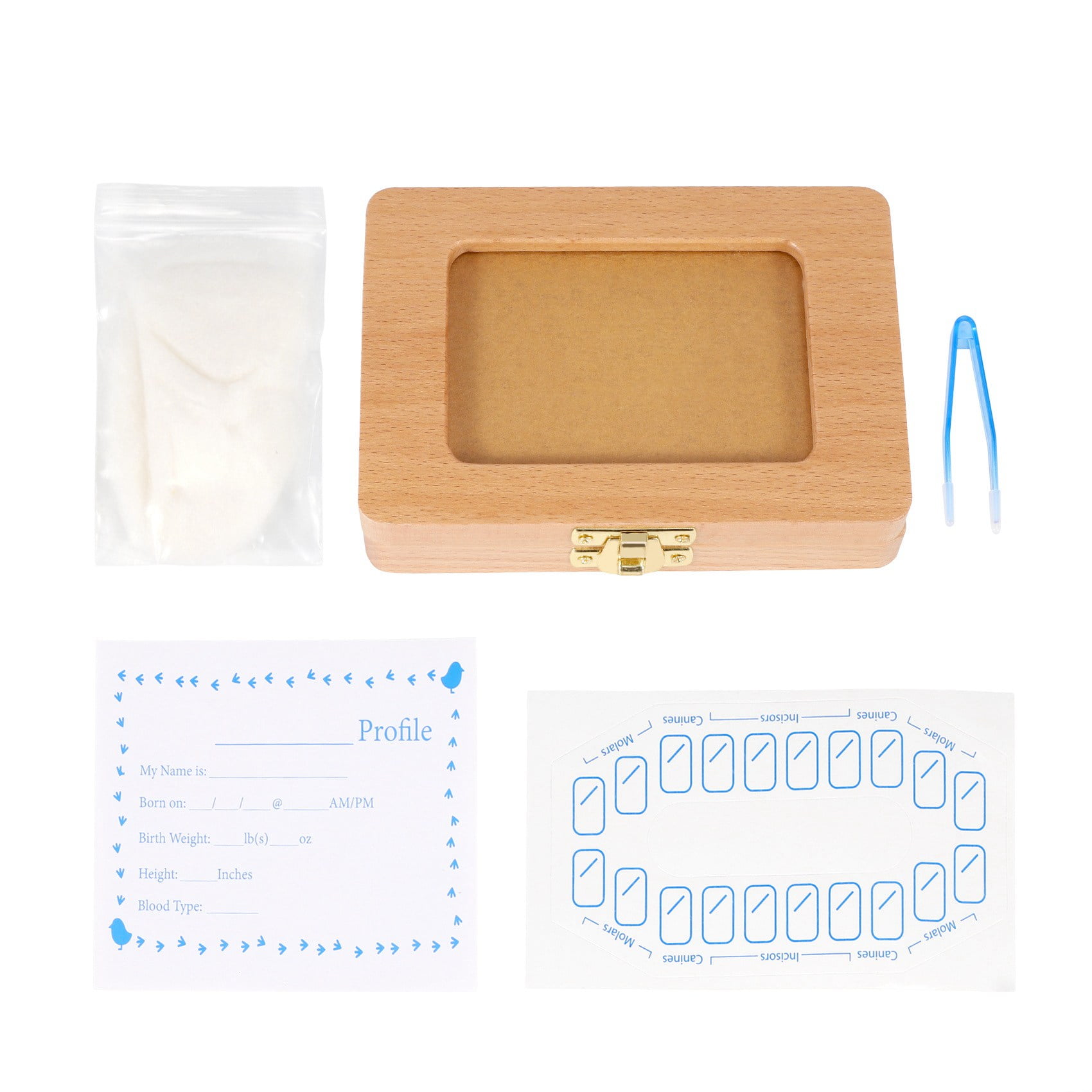 Tooth Keepsake Box, Baby Teeth Box Milk Save Organizer Kit, Collection ...
