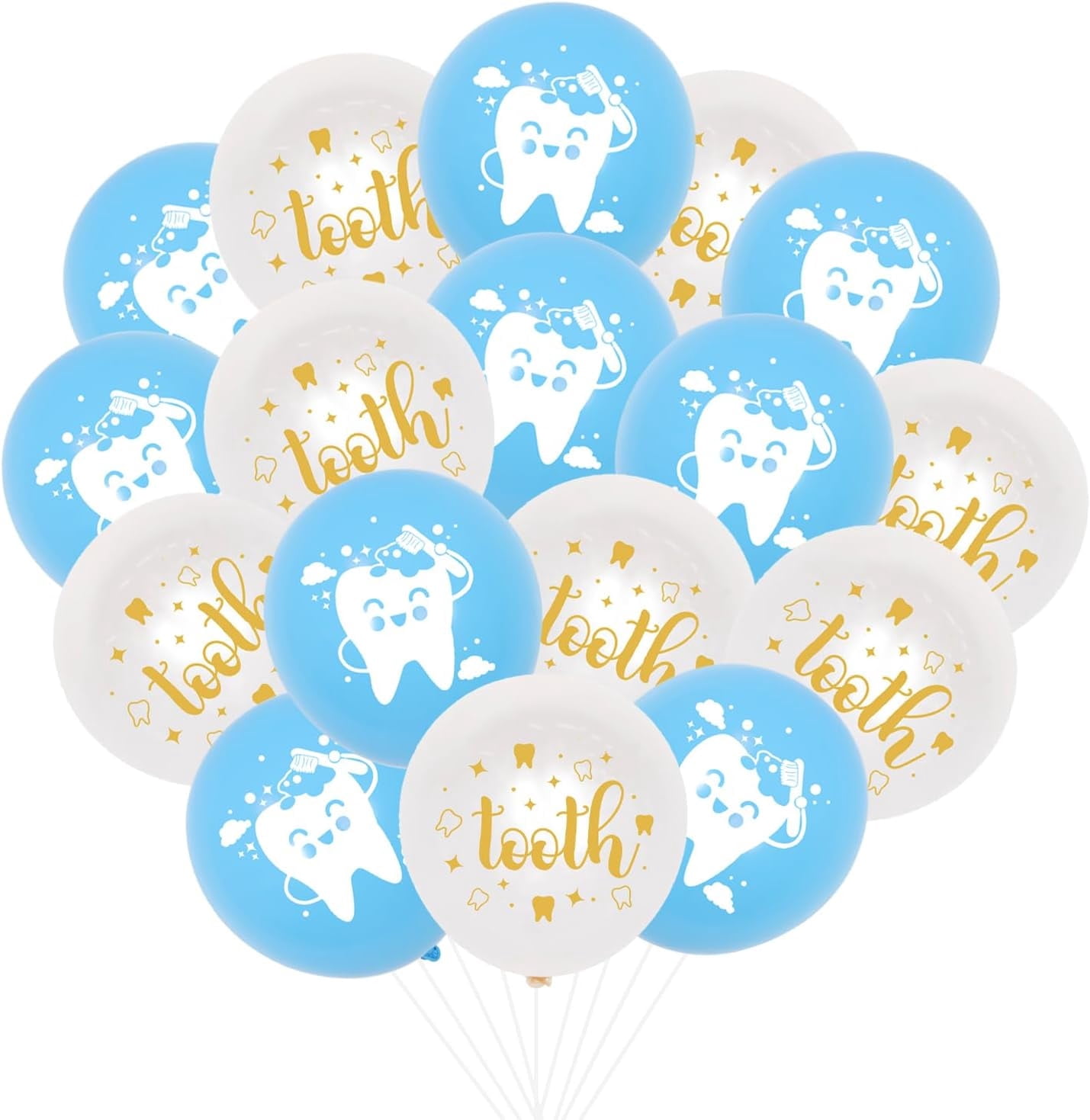 Tooth Party Balloons Blue Teeth Balloons Dentist Event Party Decoration ...
