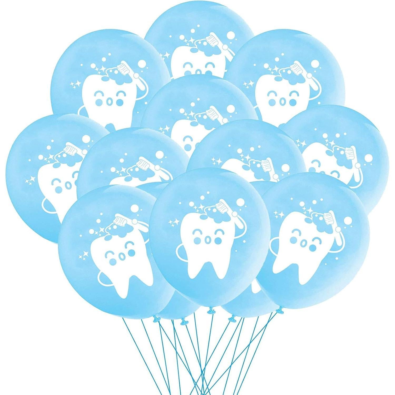 Tooth Party Balloons - Teeth Themed Birthday Baby Shower Party ...